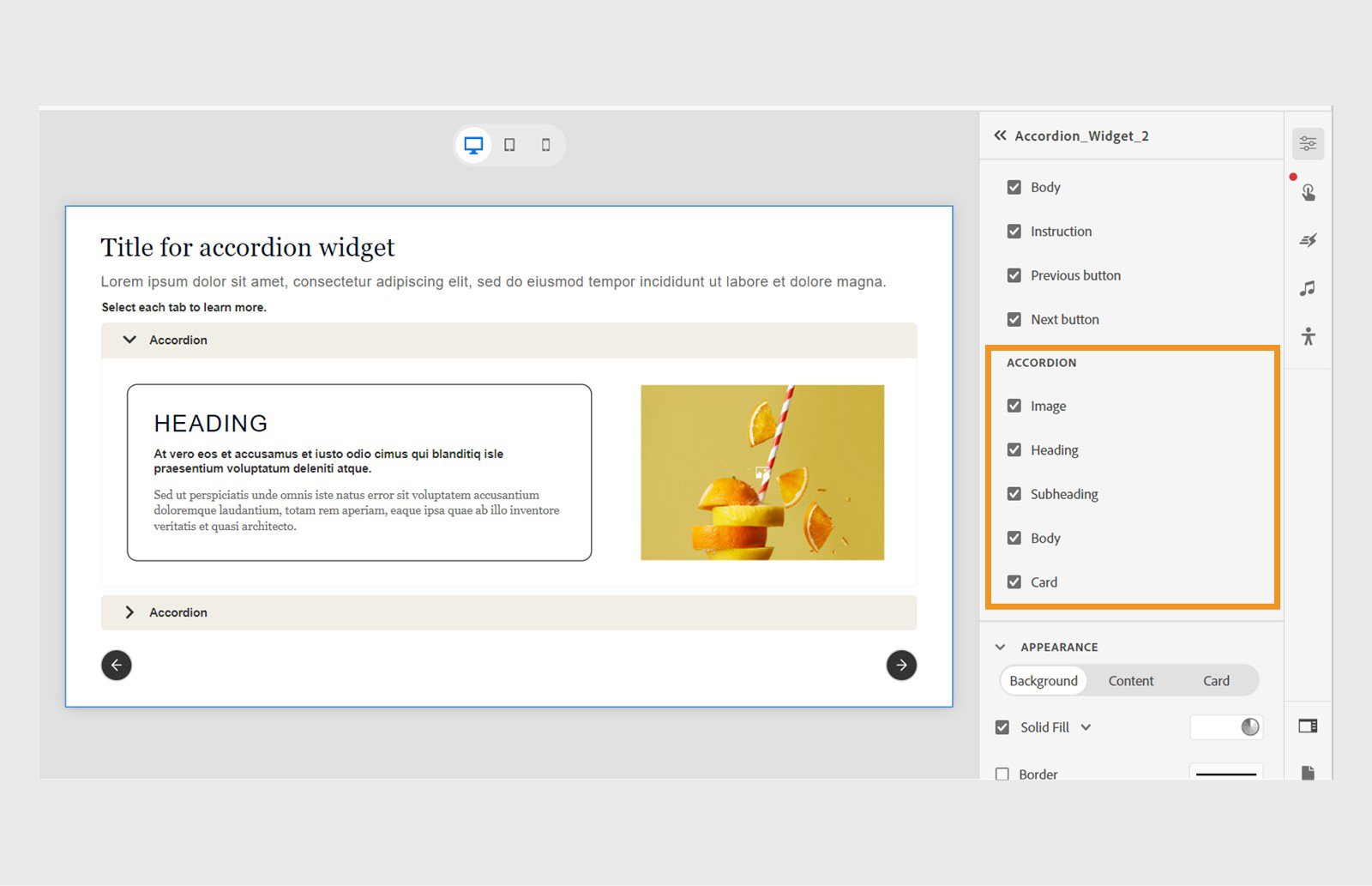 Add an accordion widget to an Adobe Captivate project Add an accordion widget to an Adobe Captivate project